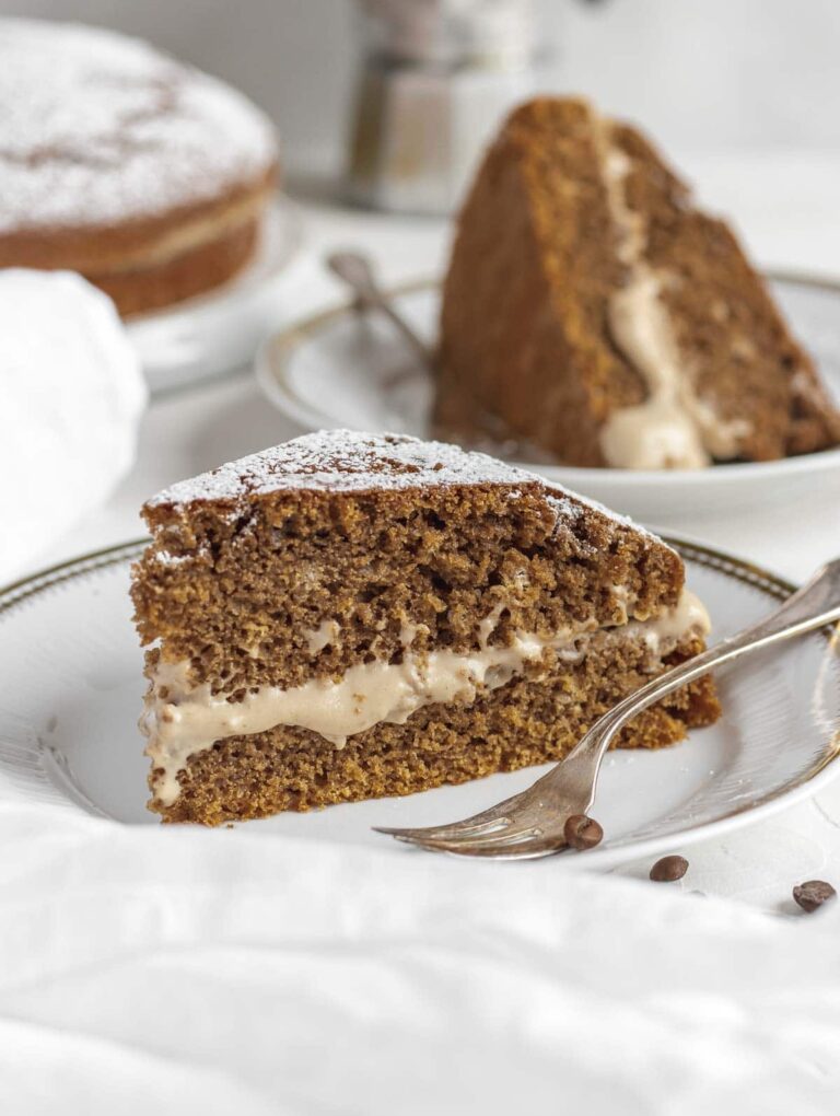 Vegan Coffee Cake with creamy filling - Plant Based School