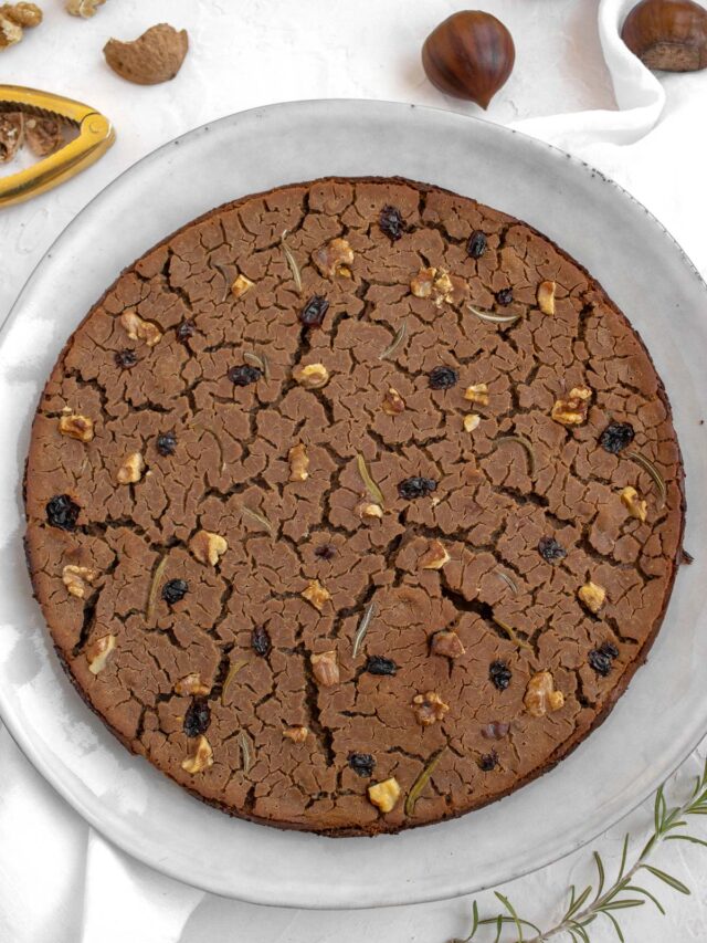 Castagnaccio: Italian chestnut flour cake - The Plant Based School