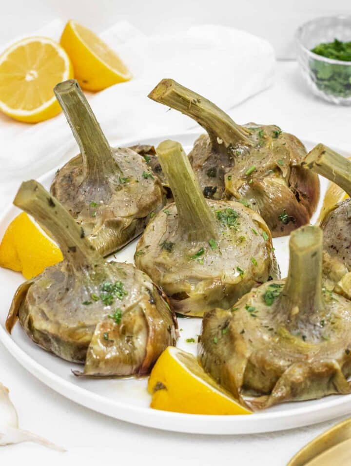 Carciofi alla Romana (Roman style artichokes) - The Plant Based School