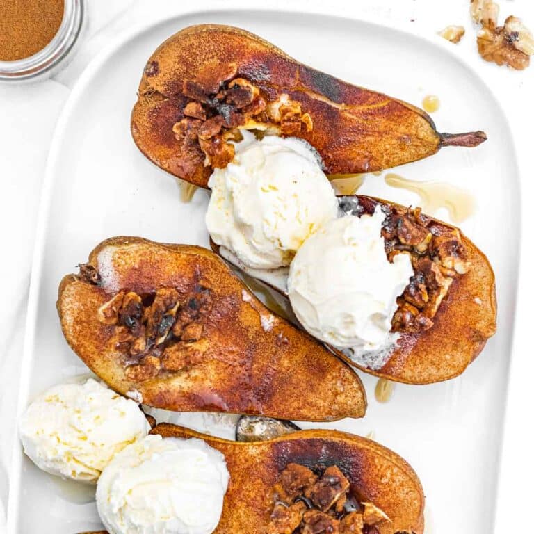 Easy Baked Pears - Plant Based School