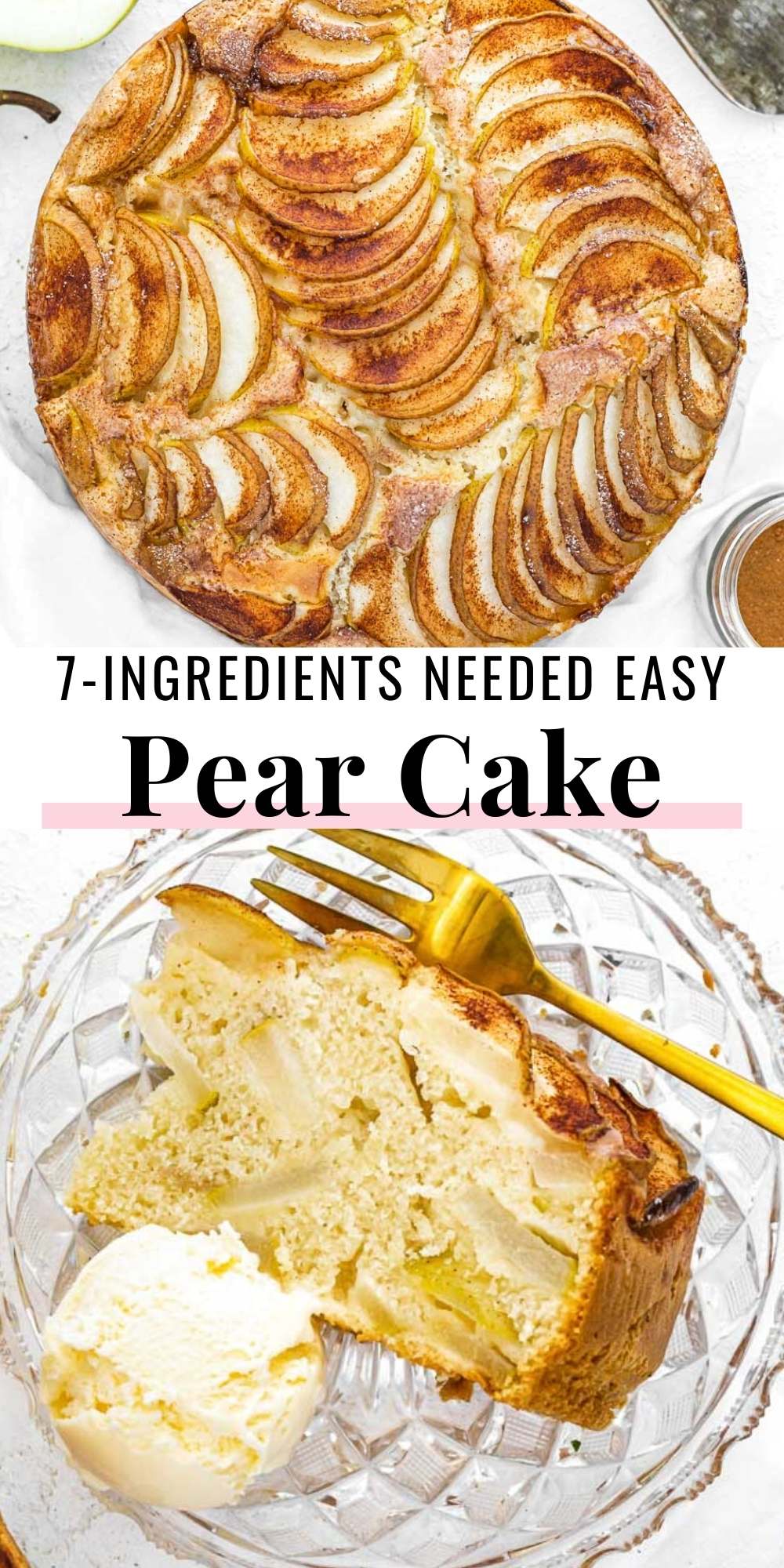 Easy Pear Cake - The Plant Based School