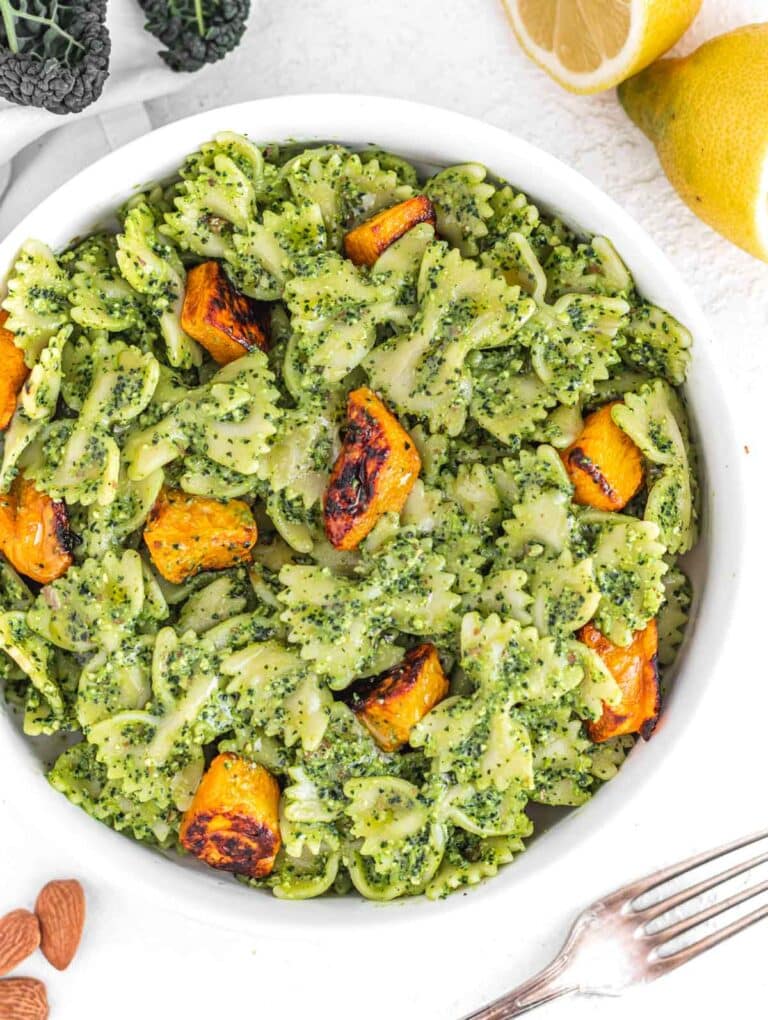 Kale Pesto Pasta - The Plant Based School