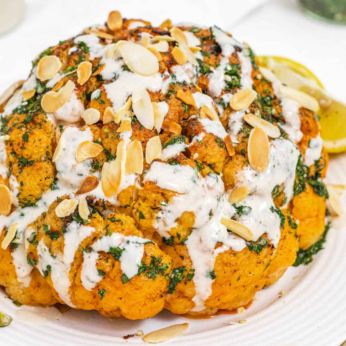 Whole Roasted Cauliflower - The Plant Based School