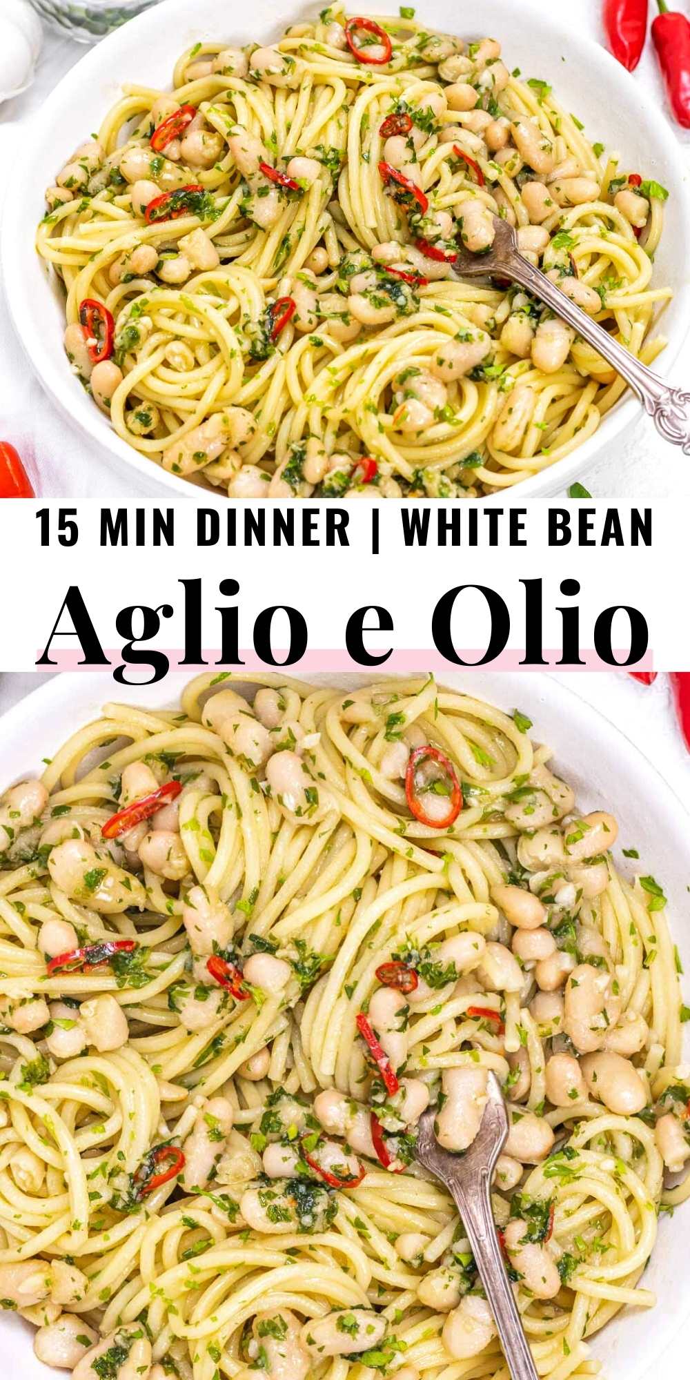 White Bean Aglio Olio - The Plant Based School