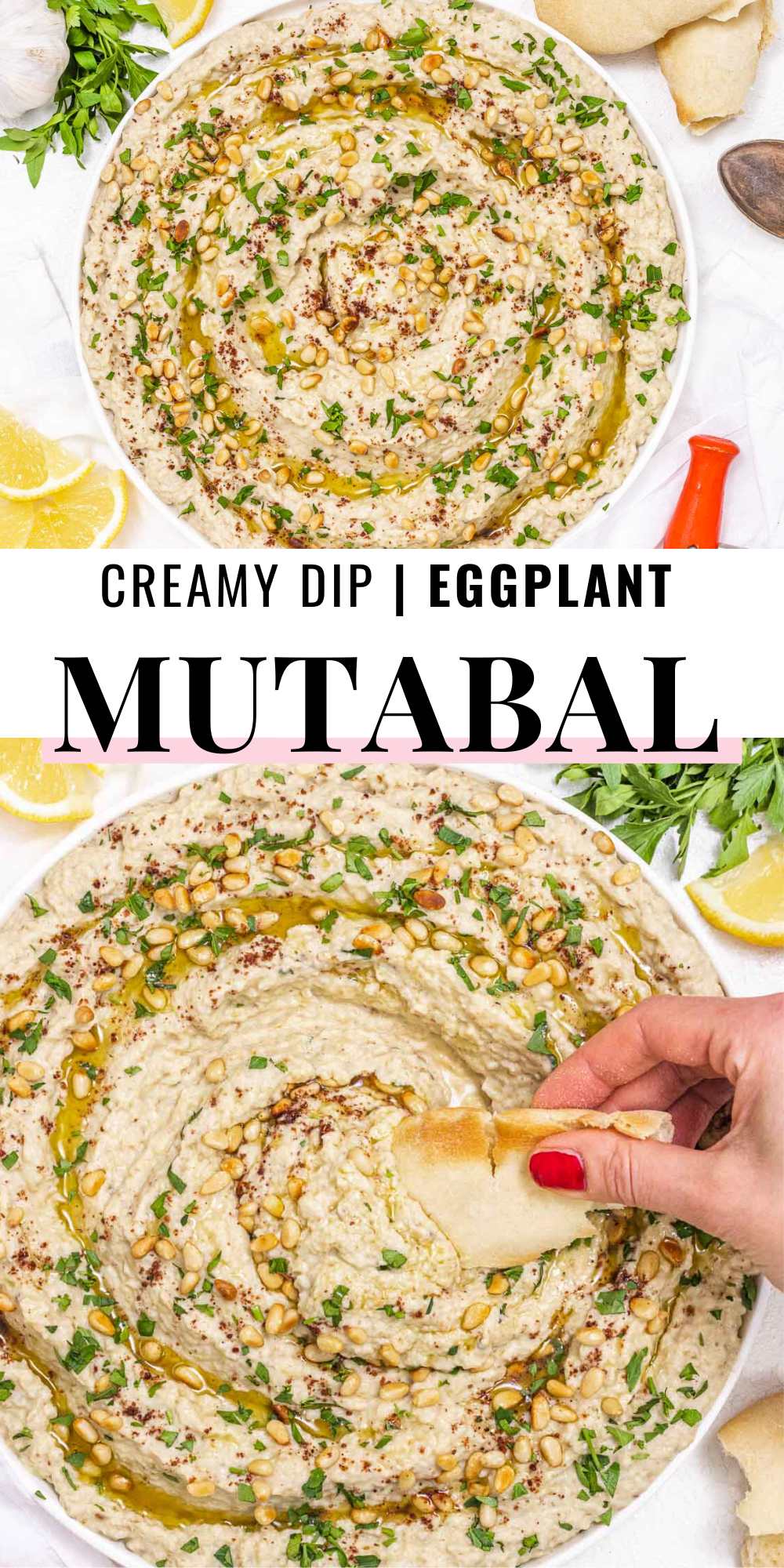 Mutabal (Eggplant & Yogurt Dip) - The Plant Based School
