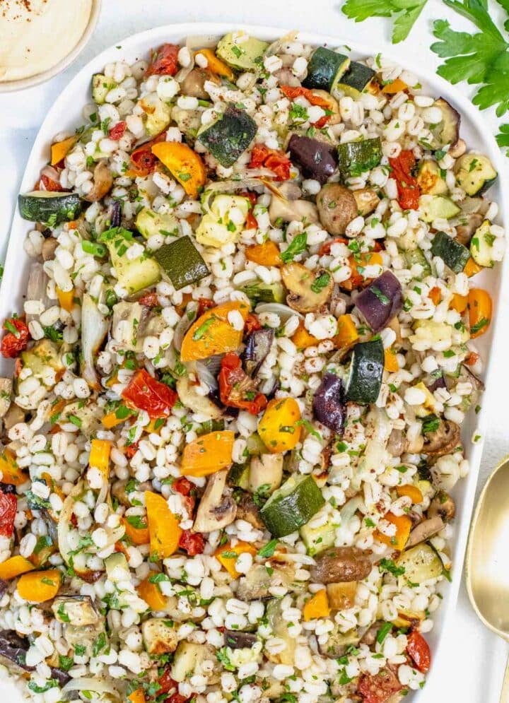 Mediterranean Barley Salad - The Plant Based School