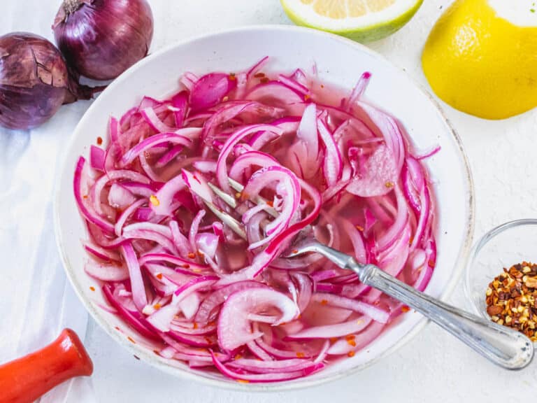 Quick Pickled Red Onions - 30 Minute Recipe with 4 Ingredients - The ...