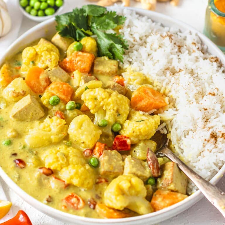 Curried Vegetable Stew with Umami-Packed Roasted Tomatoes
