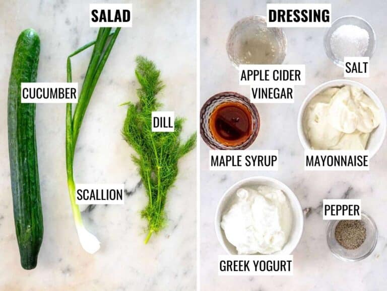 Creamy Cucumber Salad (Lower Calorie) - The Plant Based School