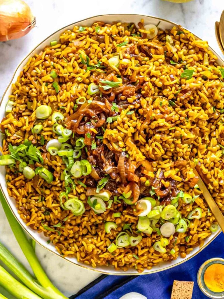 Mujadara: Flavorful Lentil & Rice Dish - The Plant Based School
