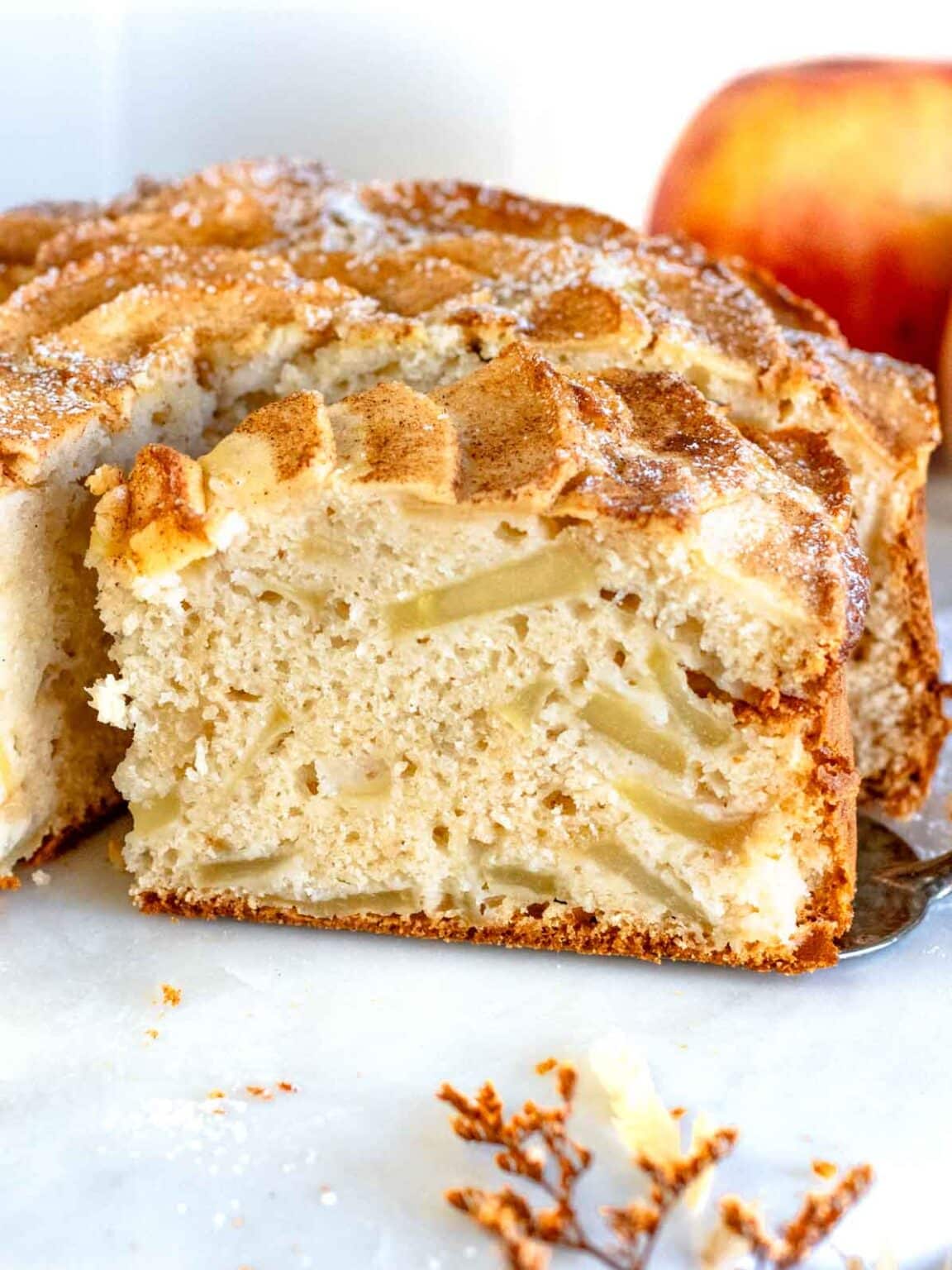 Easy Apple Cake (4 Apples) - The Plant Based School