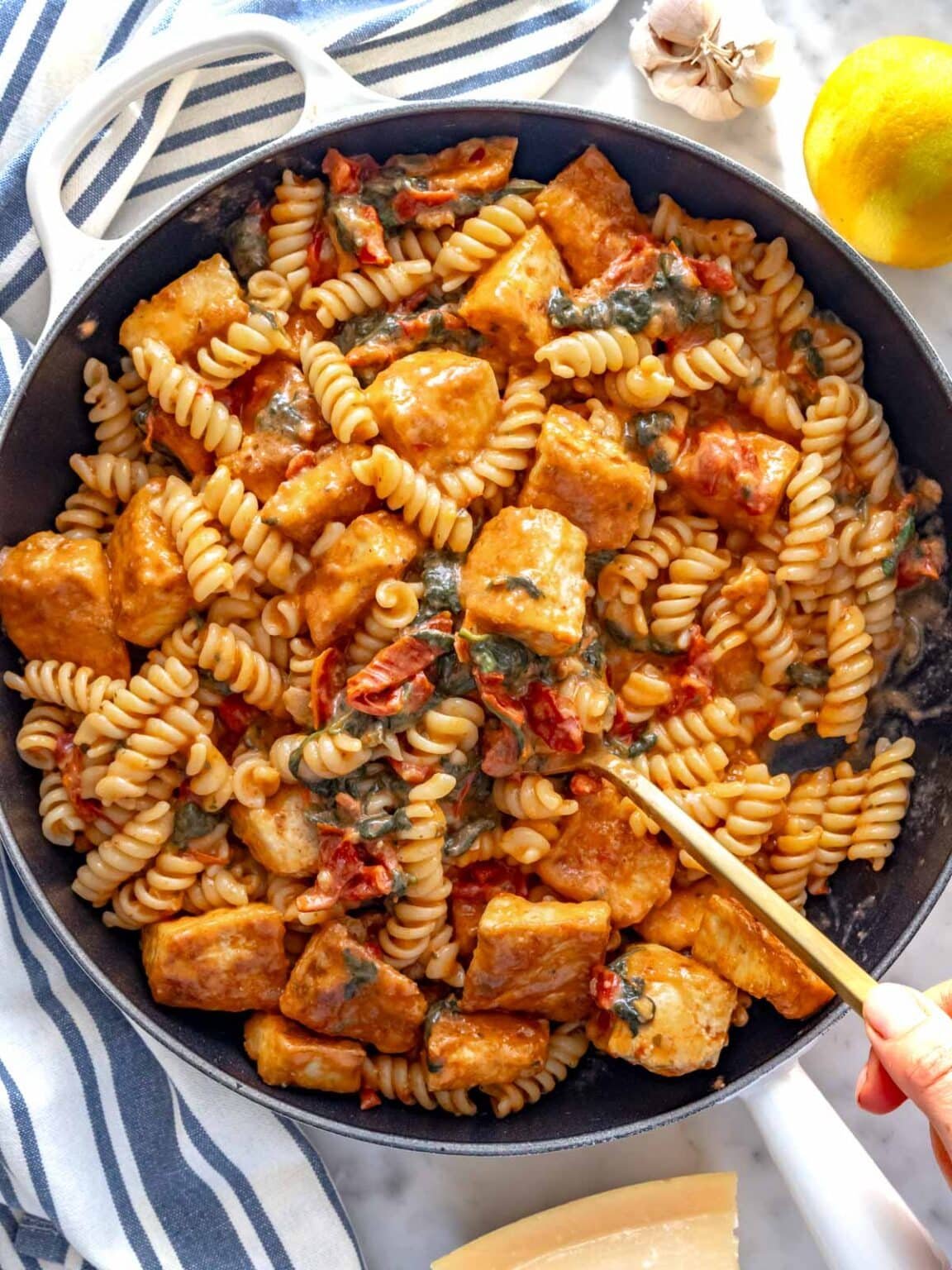 Creamy Tofu Pasta - The Plant Based School