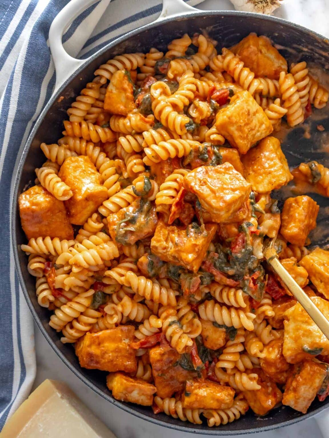 Creamy Tofu Pasta - The Plant Based School