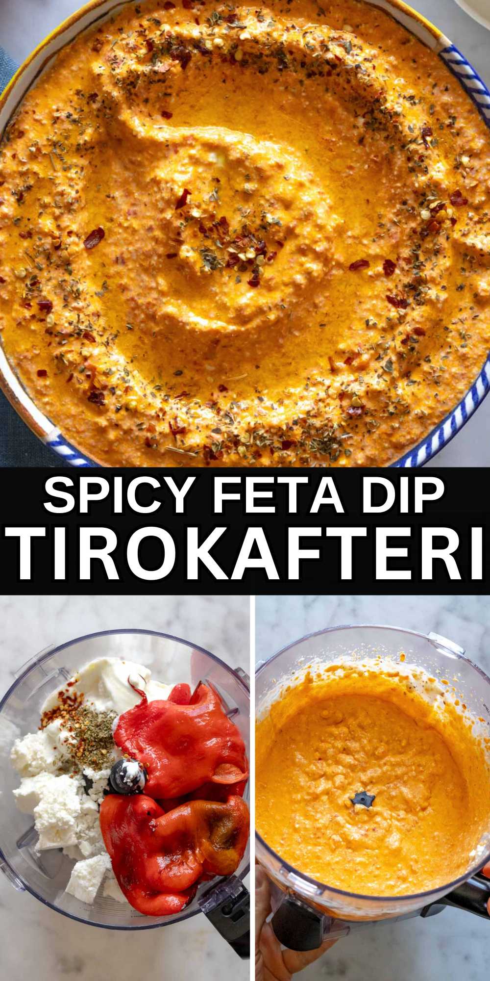 Tirokafteri (Spicy Feta Dip) - The Plant Based School