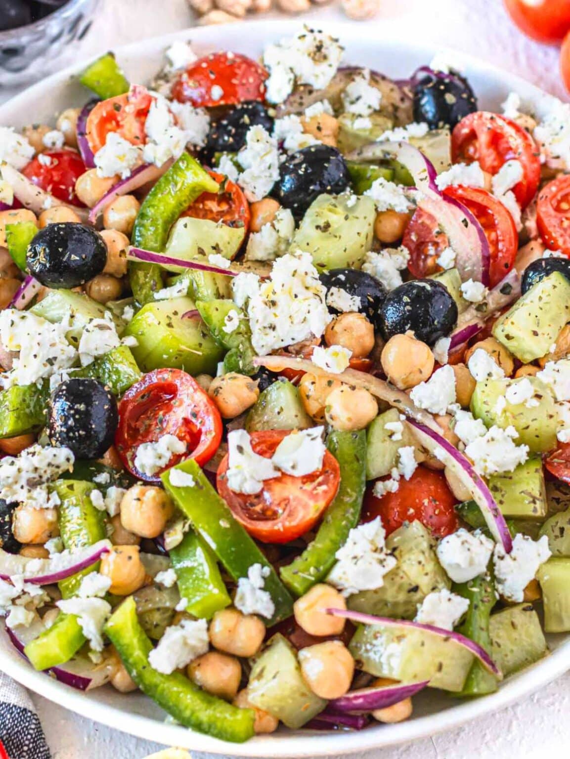 Greek Chickpea Salad - The Plant Based School