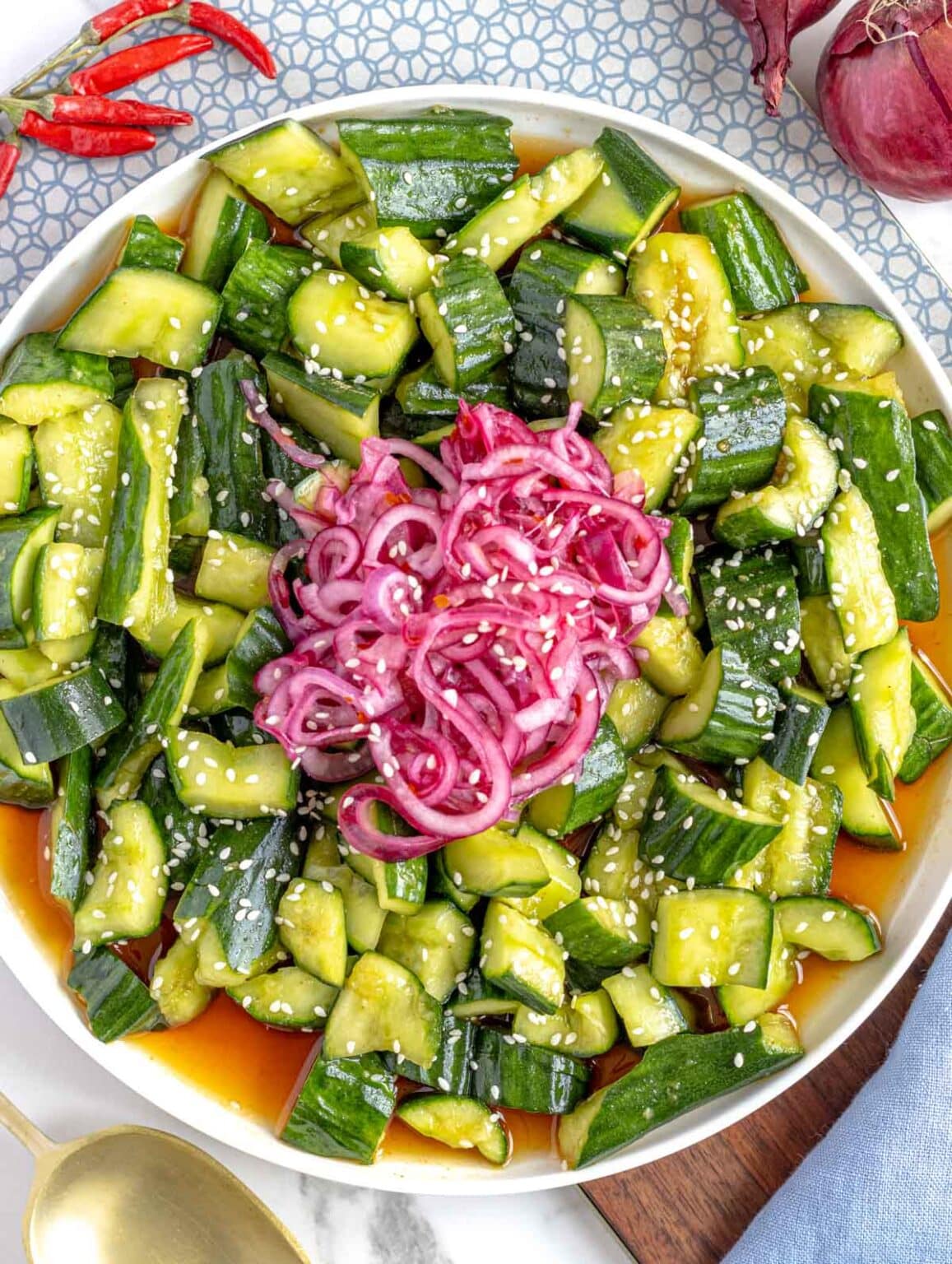 Asian Cucumber Salad: Low-Calorie Summer Salad - The Plant Based School