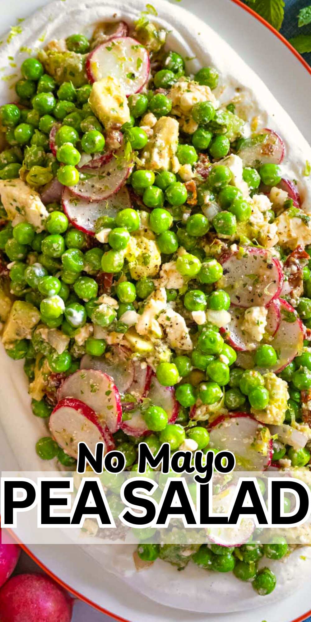 Pea Salad (No Mayo) - The Plant Based School