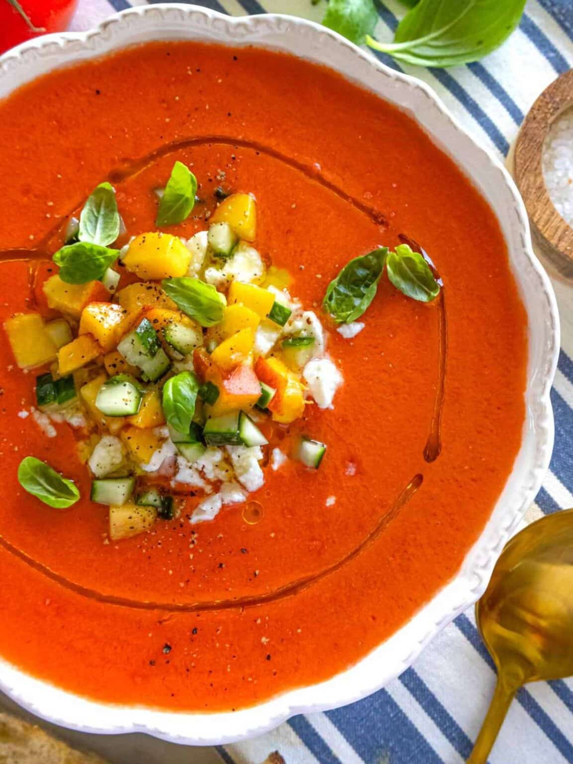 Peach Gazpacho - The Plant Based School