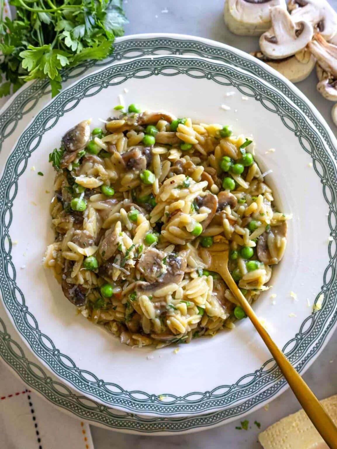 Mushroom Orzo (One-Pot) - The Plant Based School