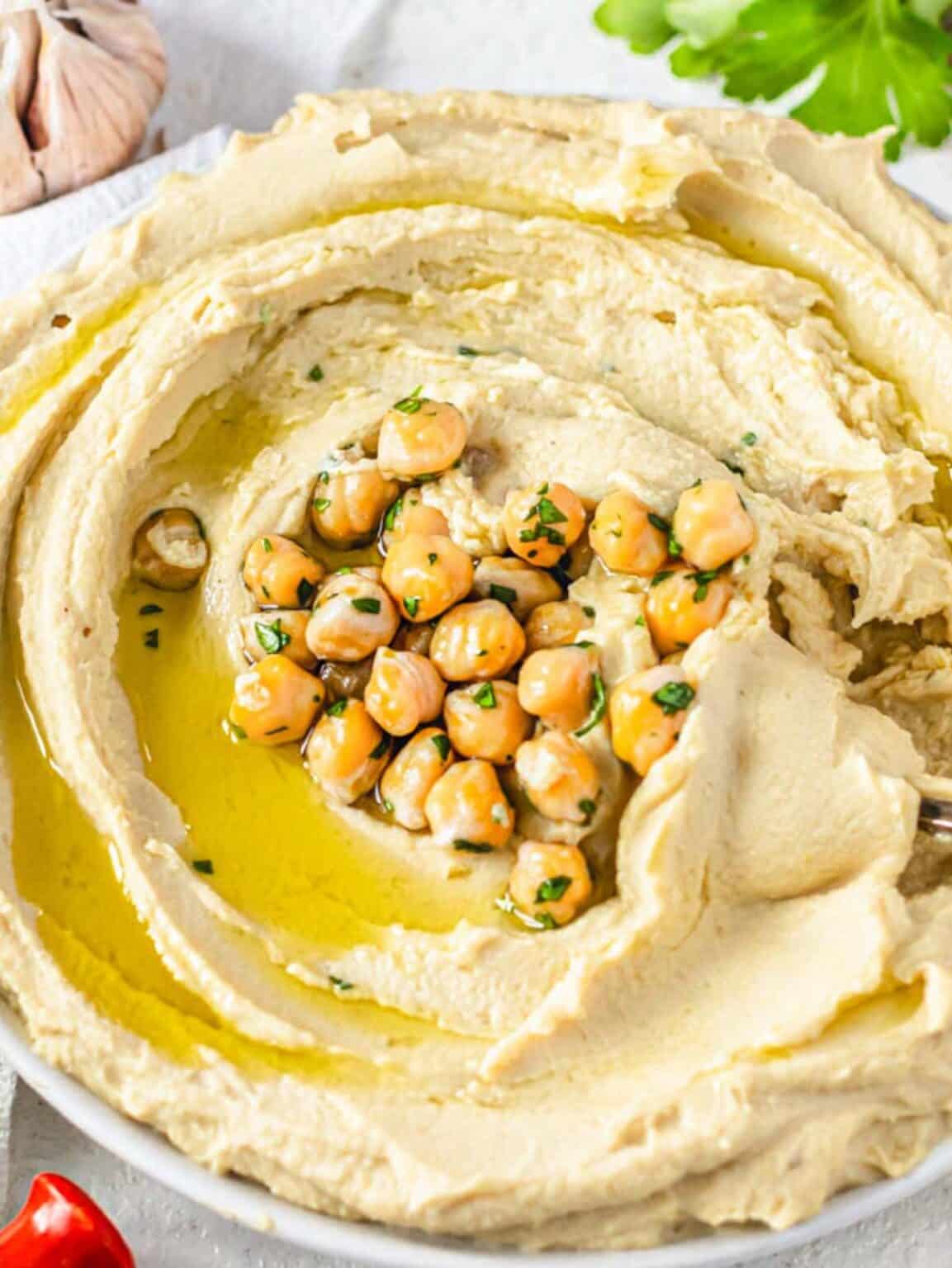 Creamy Hummus from Canned Chickpeas (Ready in 5 Minutes) - The Plant ...