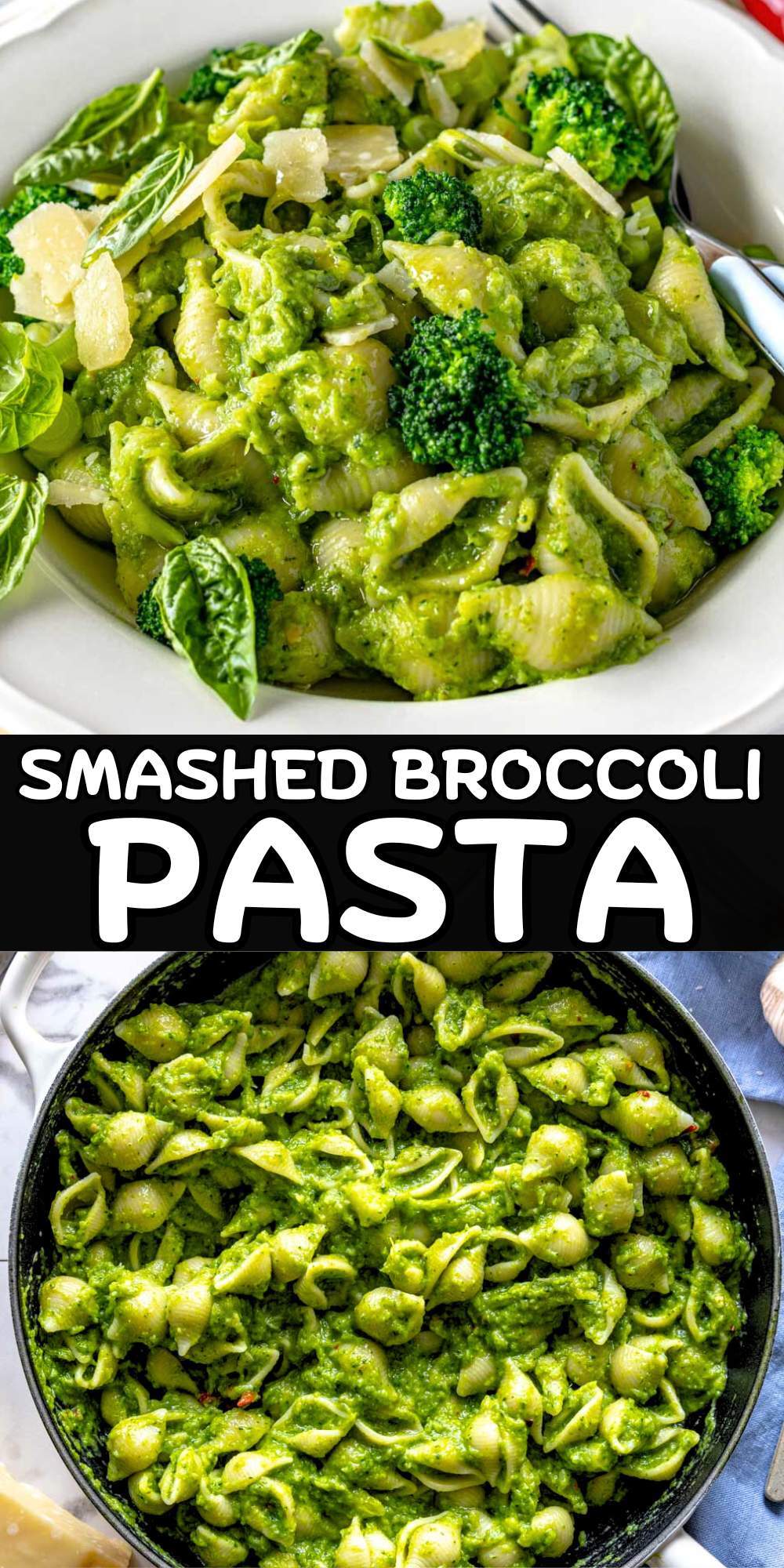 Smashed Broccoli Pasta (Healthy Mediterranean Recipe) - The Plant Based ...