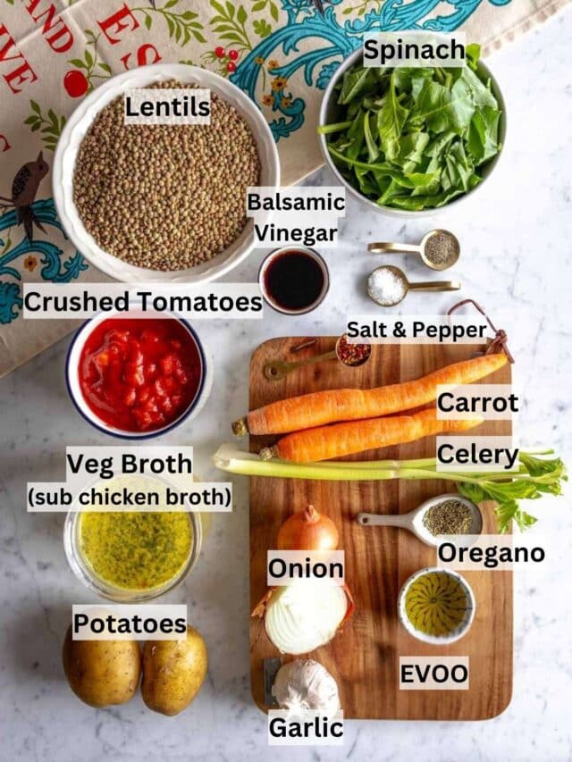 Mediterranean Lentil Soup (Healthy + High-Fiber) - The Plant Based School