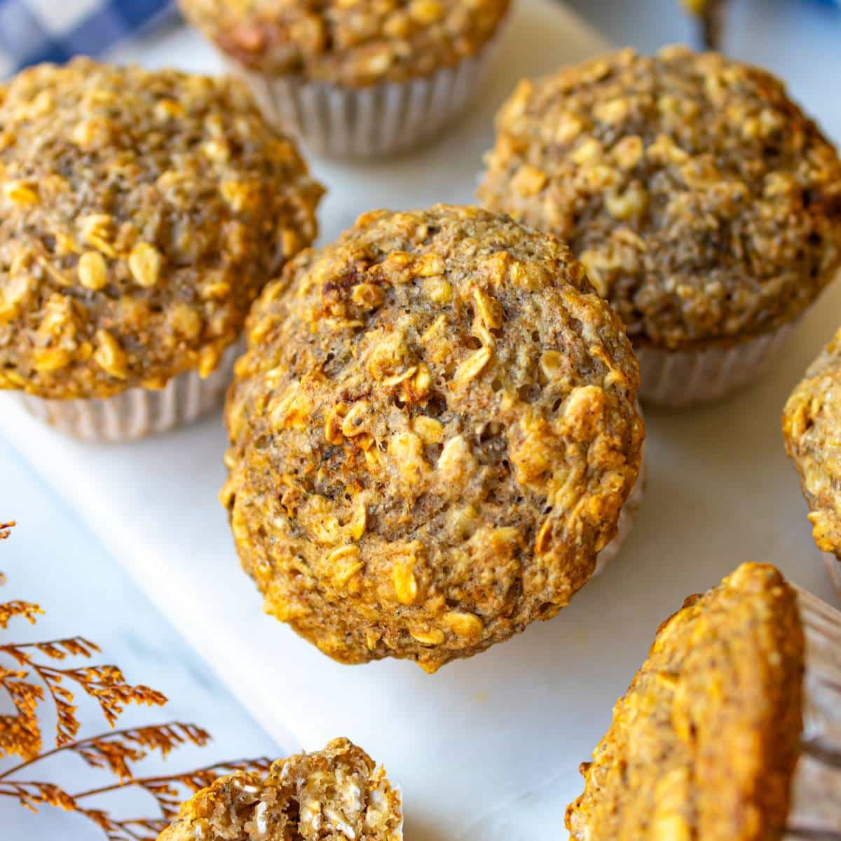 High Fiber Muffins (Oil-Free Oatmeal Breakfast) - The Plant Based School