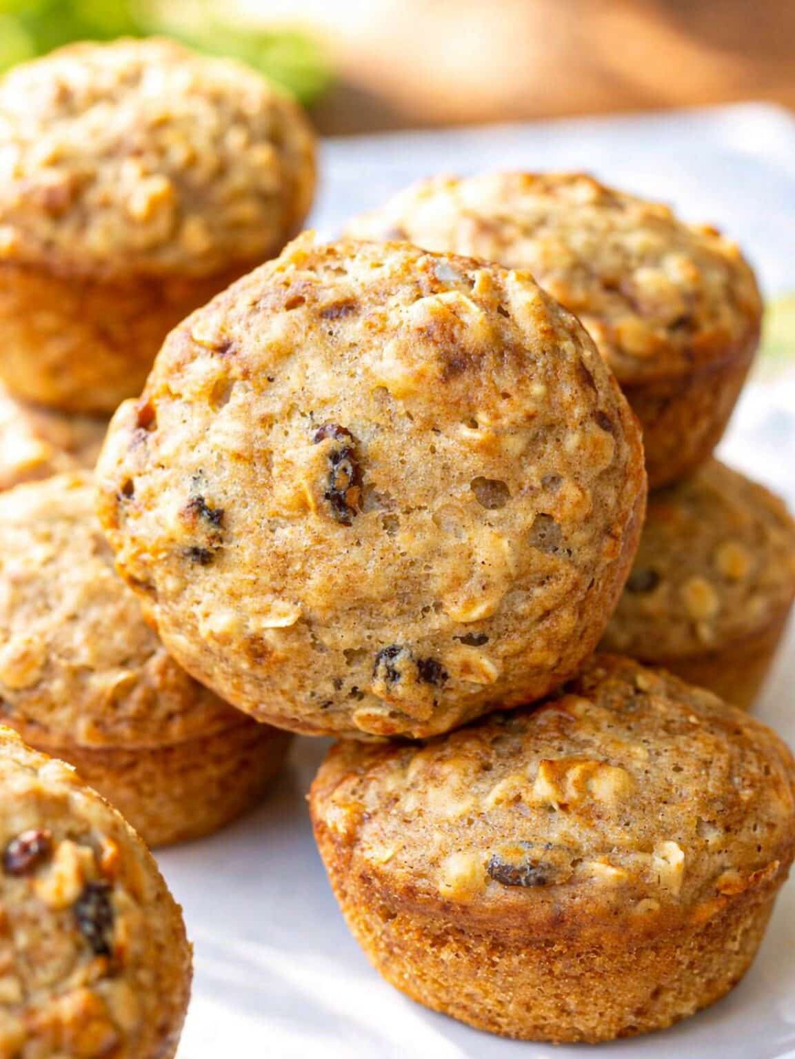 Apple Sauce Muffins with Greek Yogurt and Oats - The Plant Based School