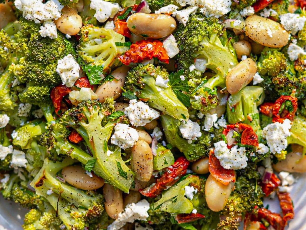 Roasted Broccoli Salad with Butter Beans and Lemon Dressing - The Plant ...