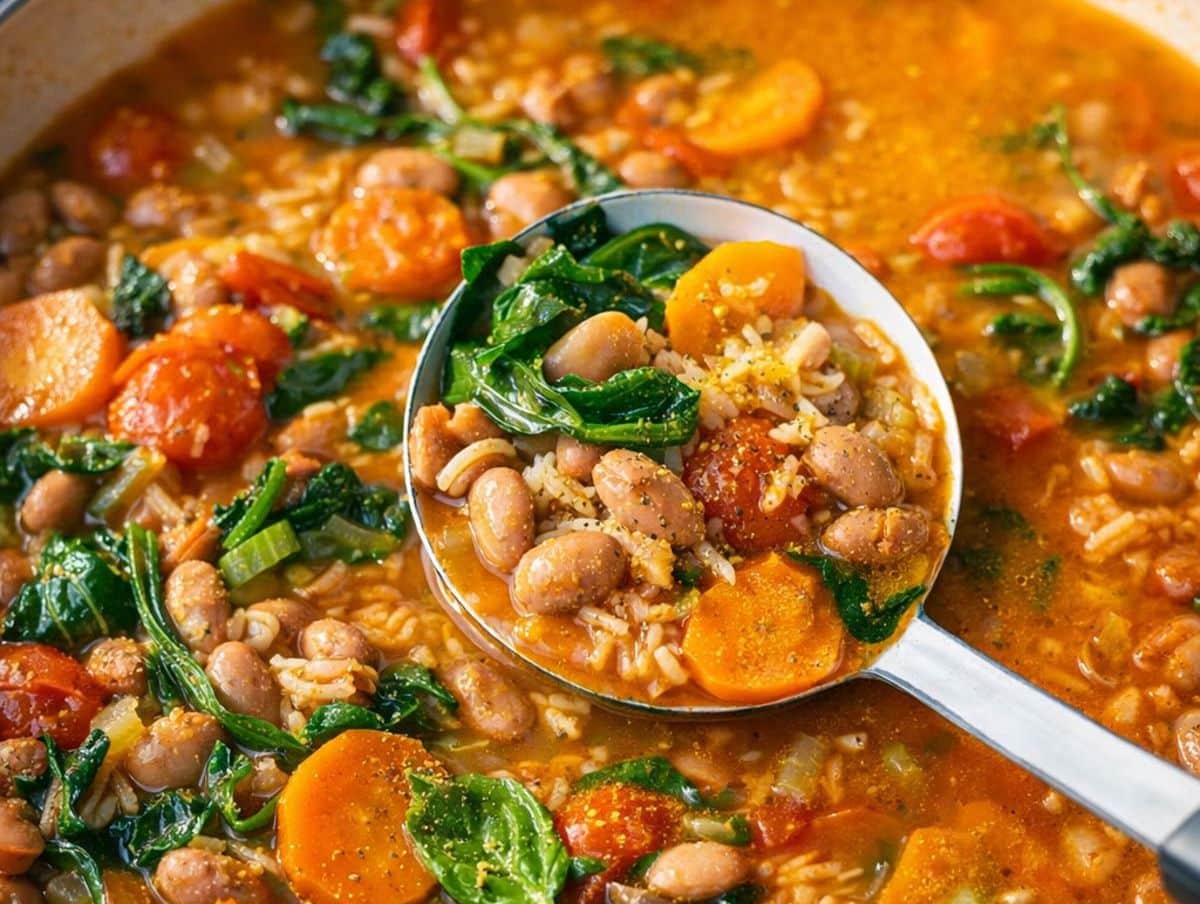 Easy Mediterranean Pinto Bean Soup - The Plant Based School