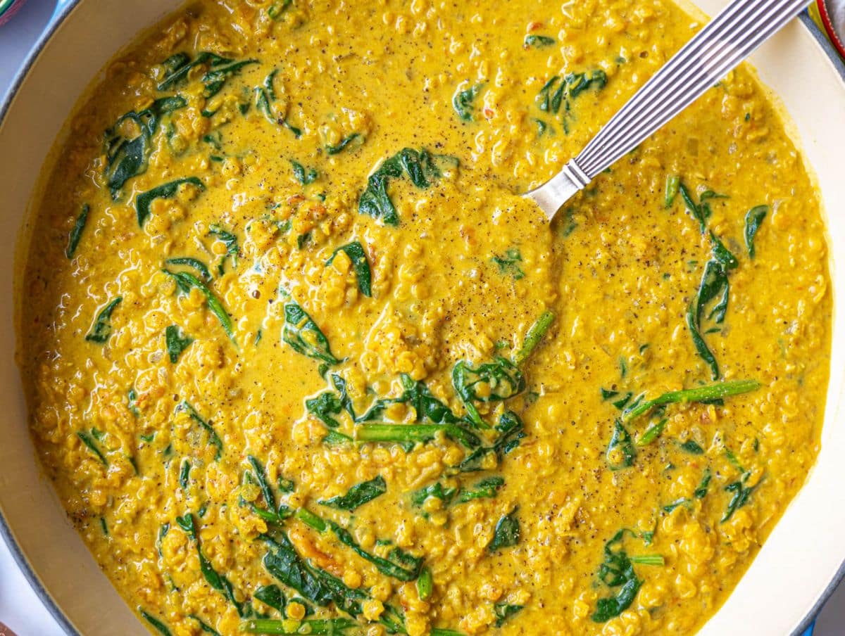 Easy Red Lentil Dal (One-Pot Meal) - The Plant Based School