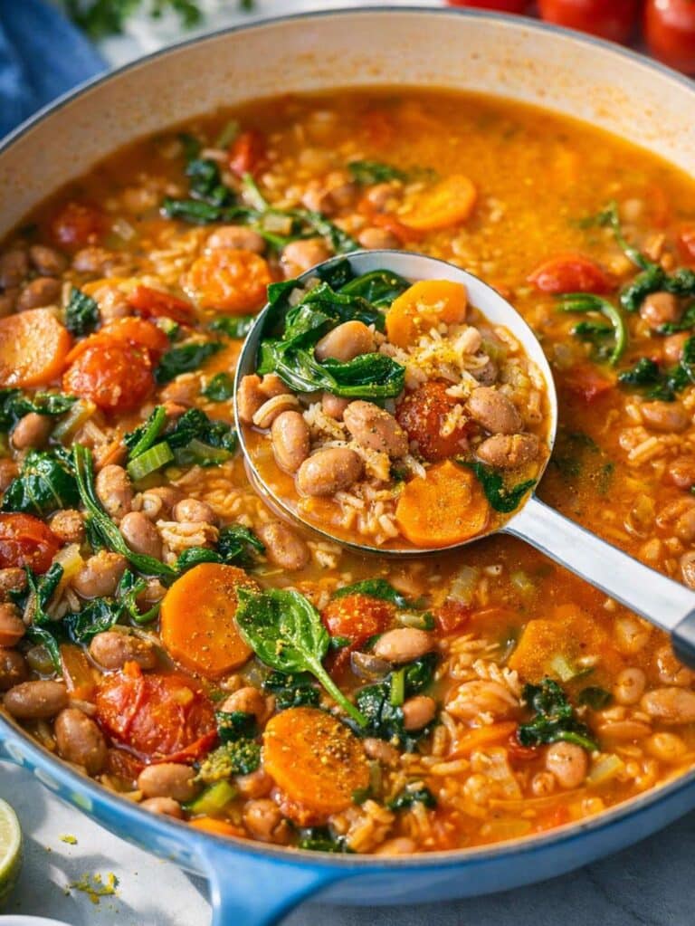 Easy Mediterranean Pinto Bean Soup - The Plant Based School
