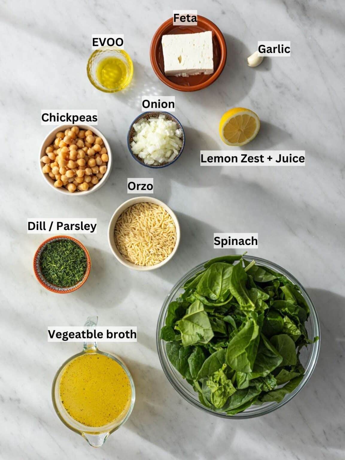 Creamy Spinach Orzo with Chickpeas and Feta (Greek-Inspired) - The ...
