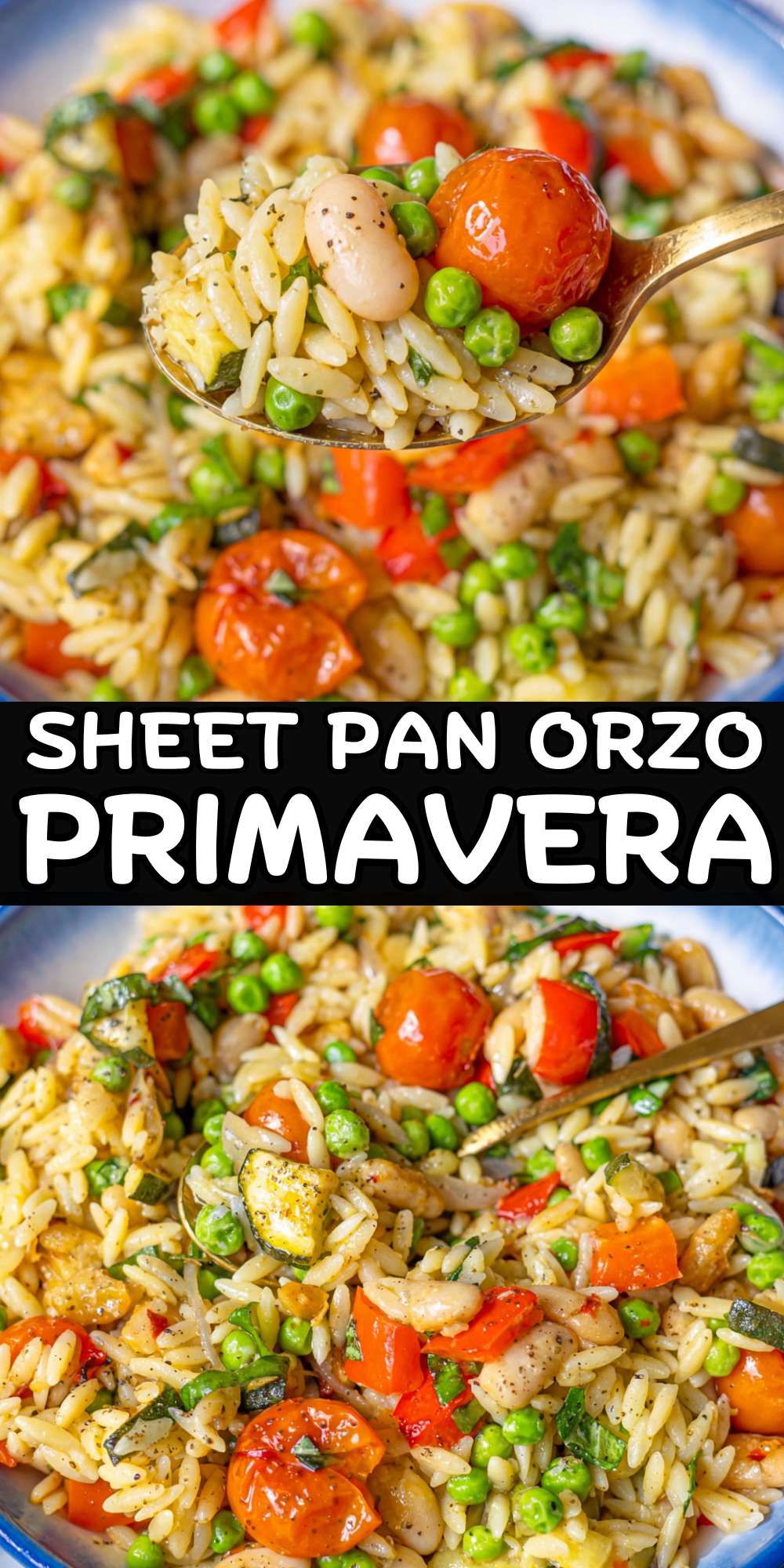 Orzo Primavera (Easy Sheet Pan Recipe) - The Plant Based School