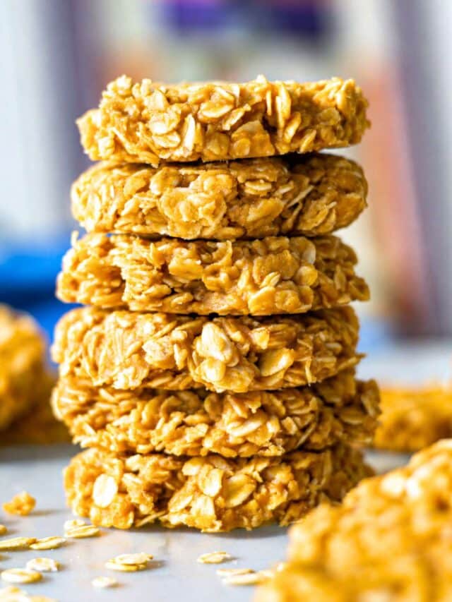 Peanut Butter No Bake Cookies (4-Ingredient Recipe) - The Plant Based ...