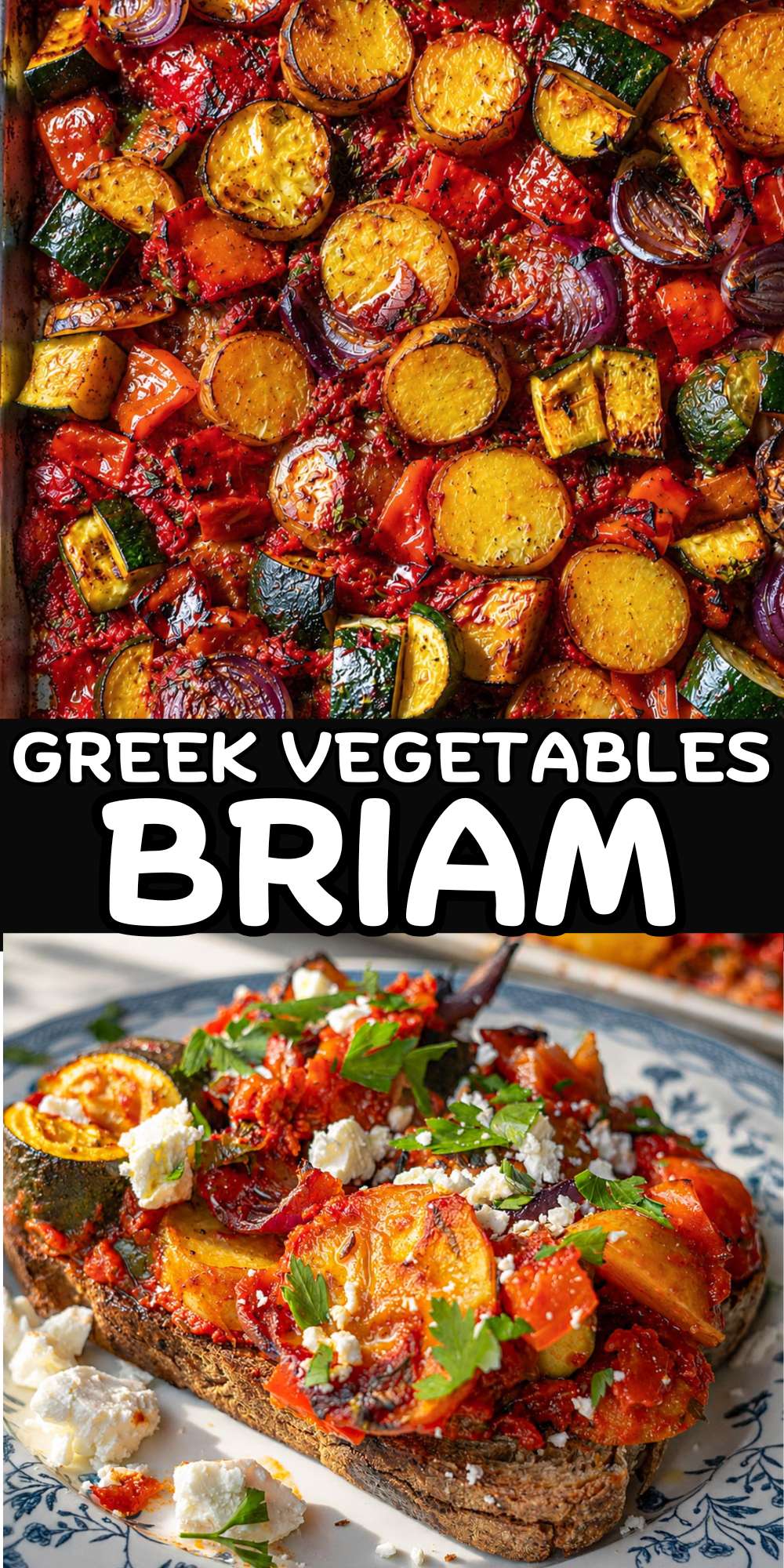 Easy Briam (Greek Roasted Vegetables) - The Plant Based School