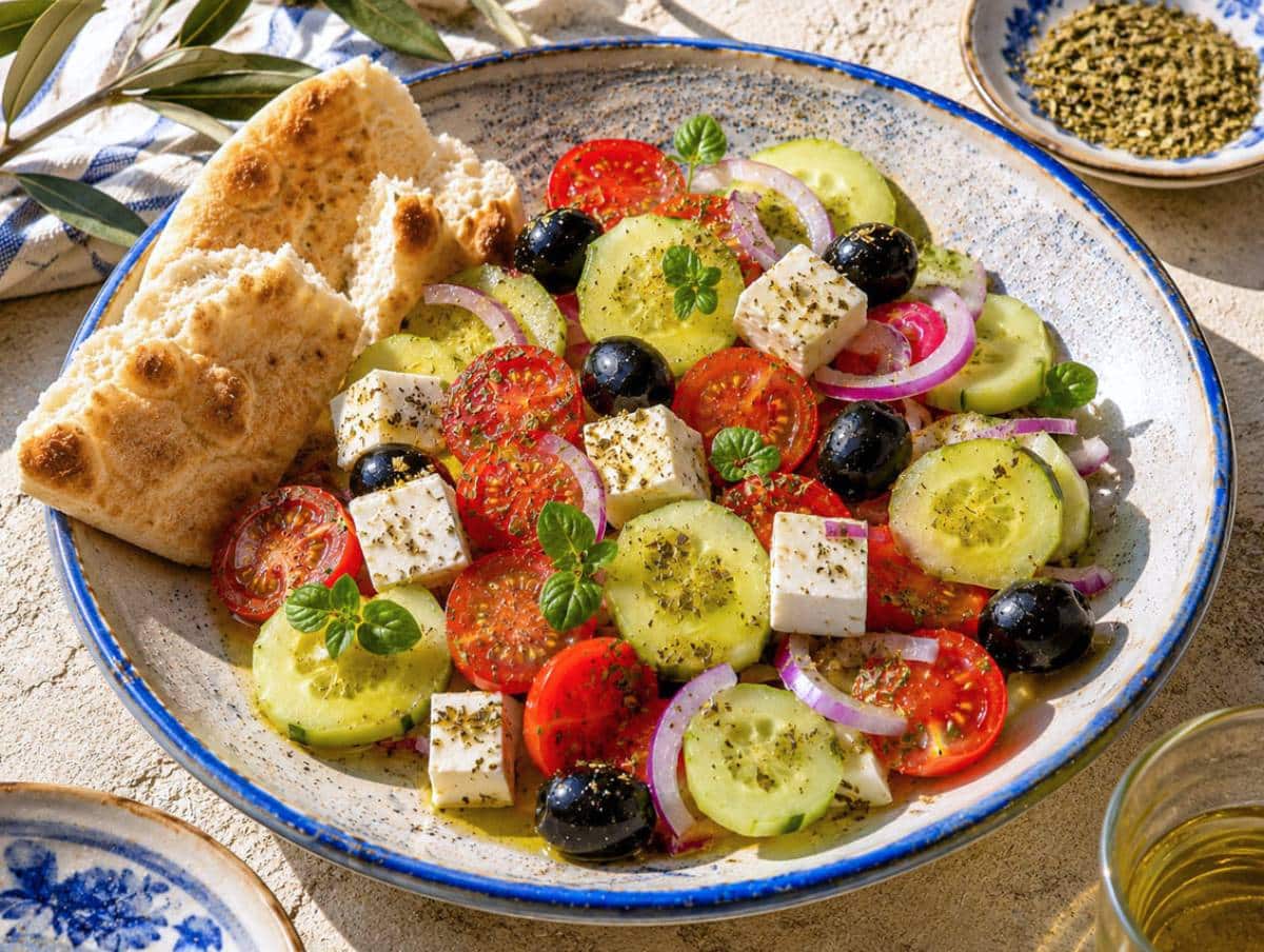 Easy Greek Cucumber Salad (Ready in 15 Minutes) - The Plant Based School