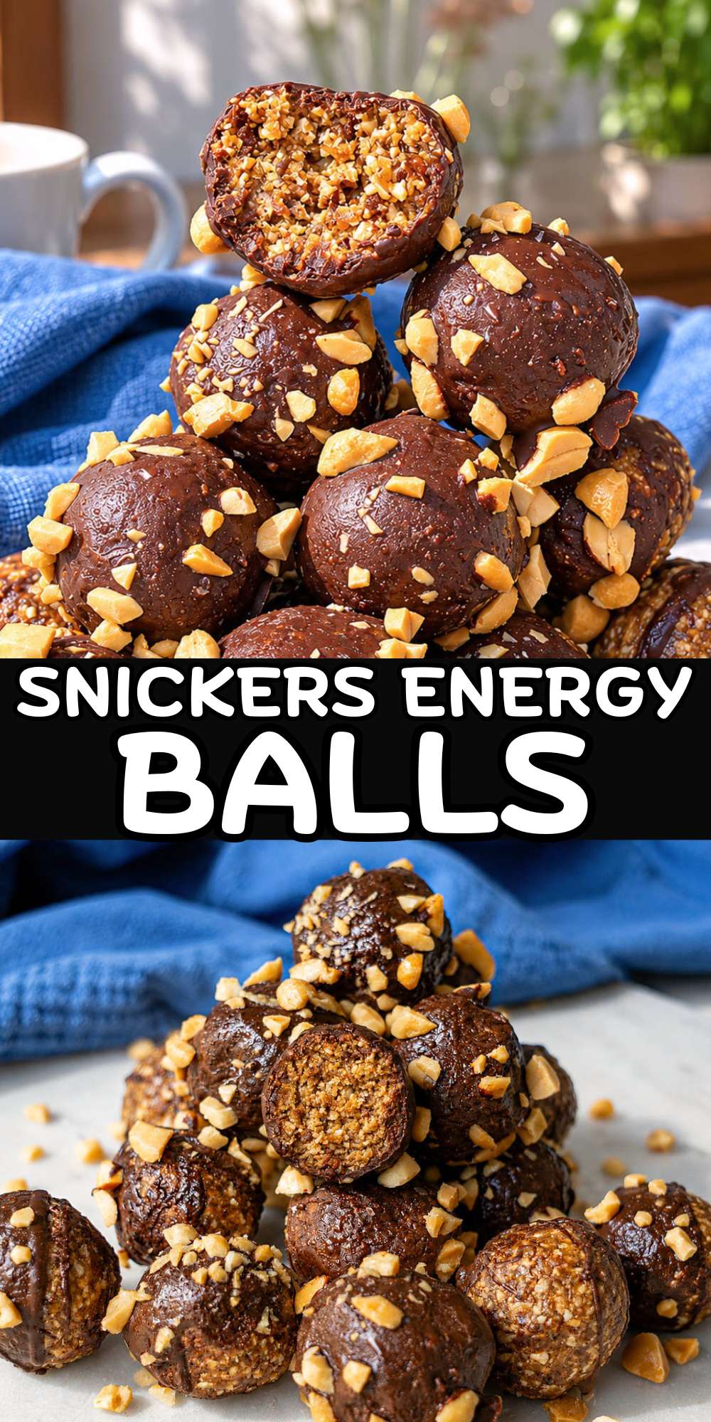 Snickers Energy Balls (Healthy No-Bake Snack) - The Plant Based School