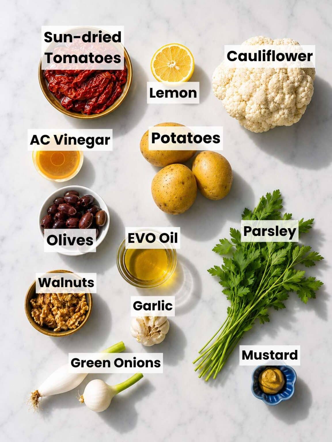 Potato Cauliflower Salad (Mediterranean Diet Delicious) - The Plant ...